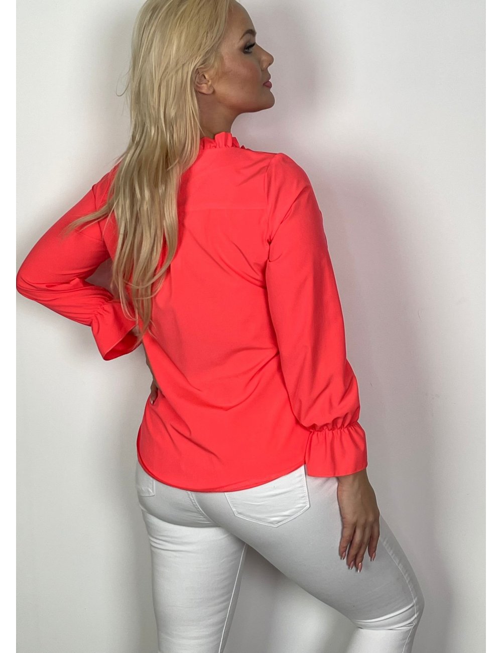 Modna neonowa bluzka dla puszystej plus size Elisa XXL Rozmiar 46 Kolor ...