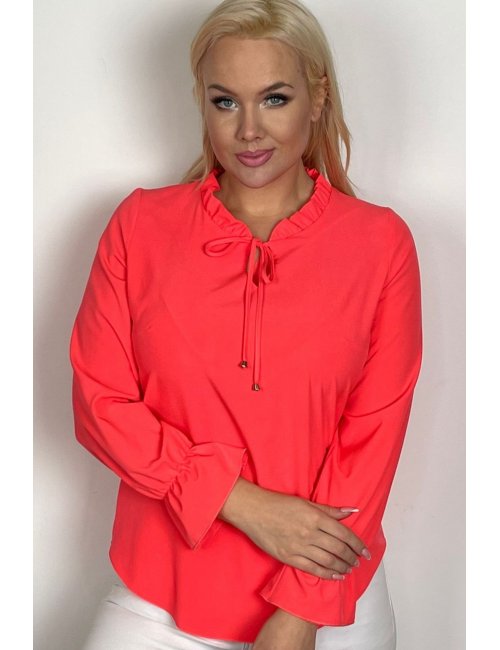 Modna neonowa bluzka dla puszystej plus size Elisa XXL Rozmiar 46 Kolor ...